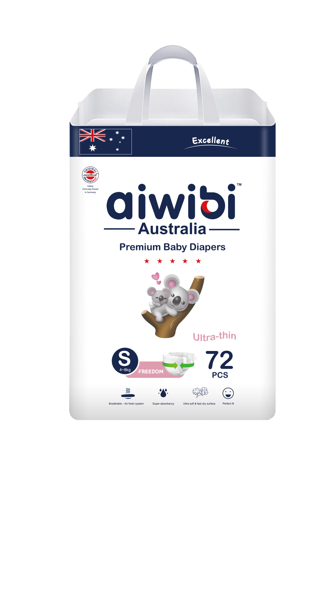 Aiwibi Light Feather Baby Diapers, Size S, 72Pcs – Aiwibi Singapore